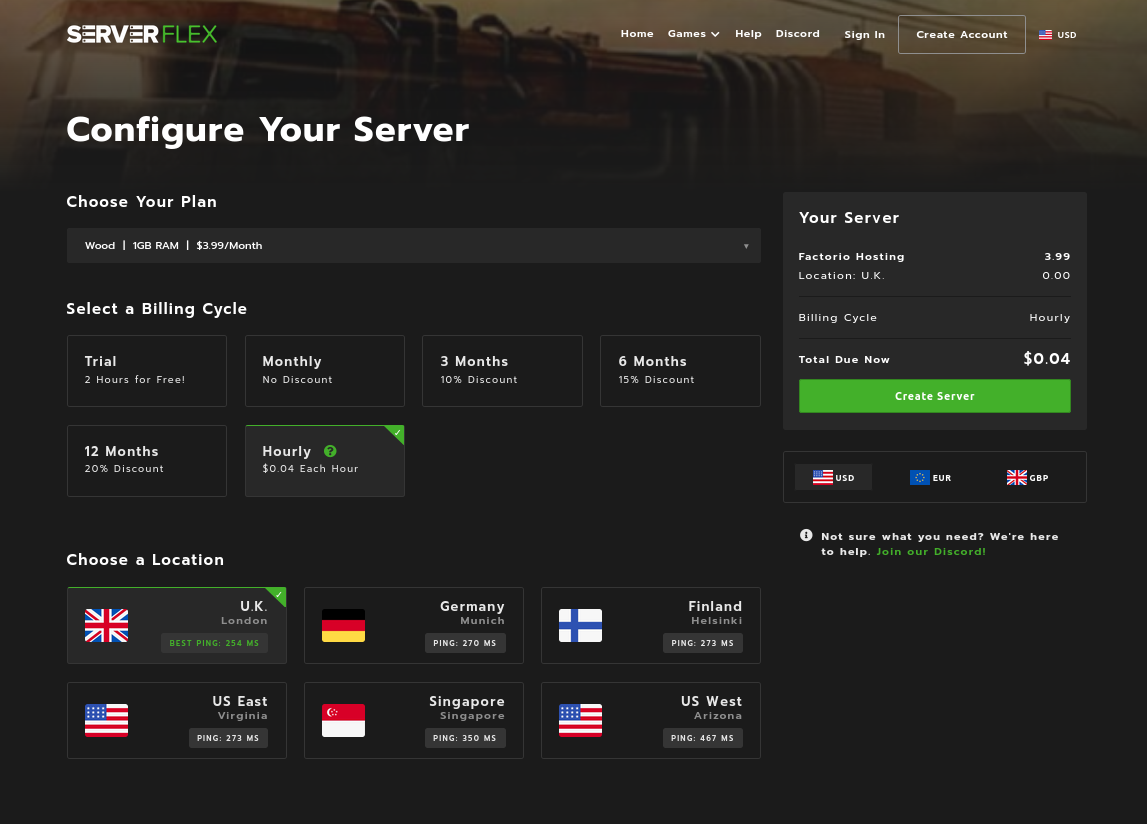Hourly Valheim & Factorio Servers On Demand with ServerFlex